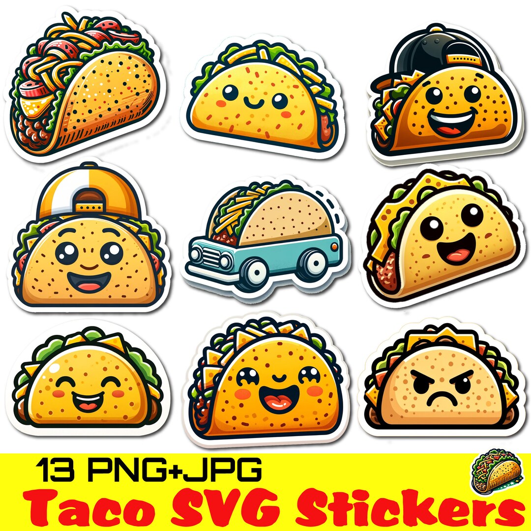 Taco Friday SVG Sticker, Unny Tacos Sweater,taco Gifts for Mexican,taco ...