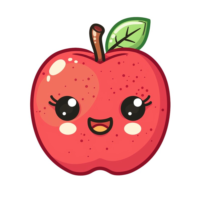 10 Cute Kawaii Fruits Clipart, Cute Food, Fruit Clipart, Fruit Png ...