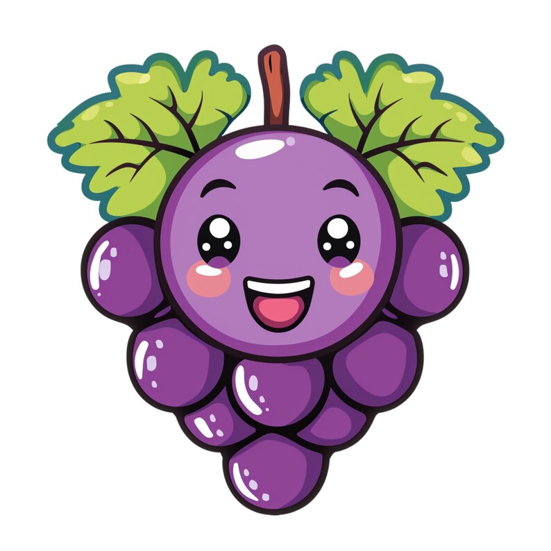 10 Cute Kawaii Fruits Clipart, Cute Food, Fruit Clipart, Fruit Png ...