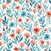 10 Watercolor Floral Seamless Pattern, Watercolor Floral Paper, Flowers ...