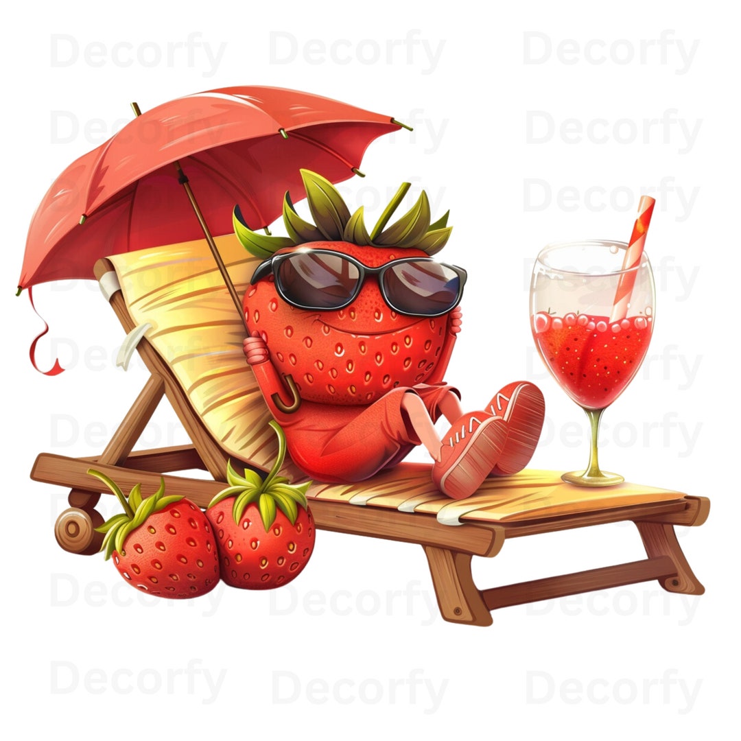 Funny Fruit Clipart Bundle, Fruit Graphics, Summer Clipart Bundle ...