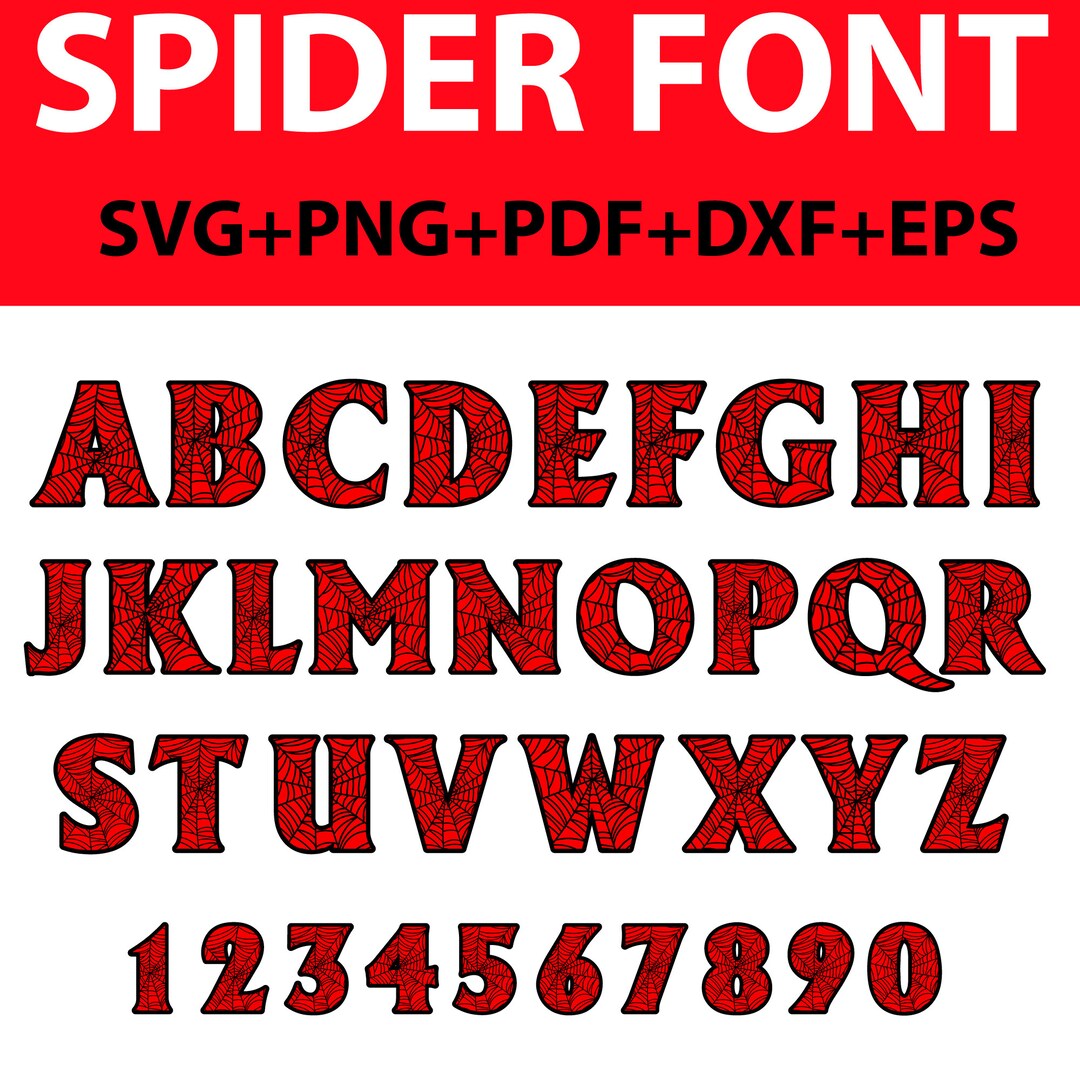 Spider Font SVG, Spider ALPHABET Svg Bundle, Halloween Letters Svg ...