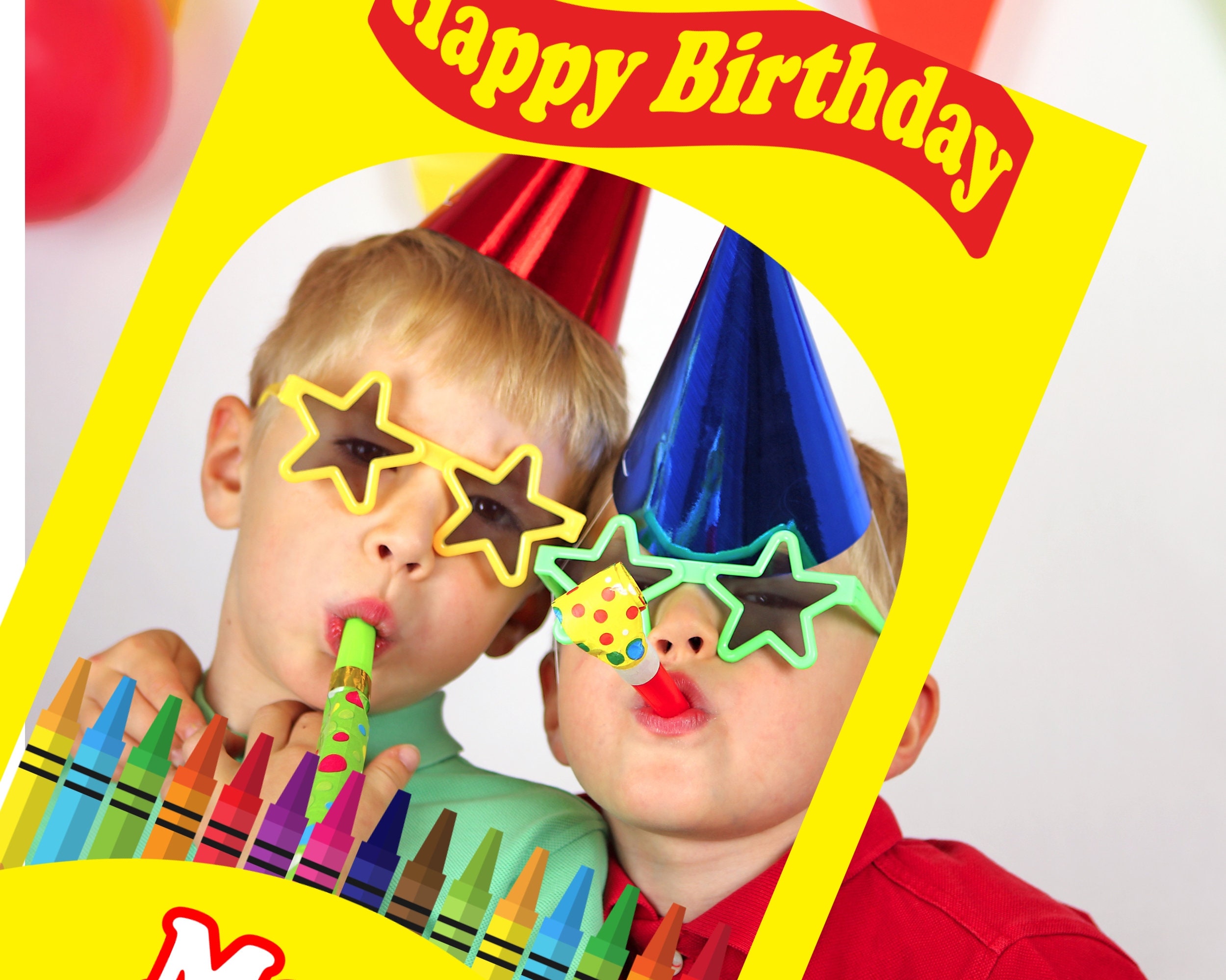 Crayon Party Frame, Crayon Graduation Kindergarten 2023 , Crayon ...
