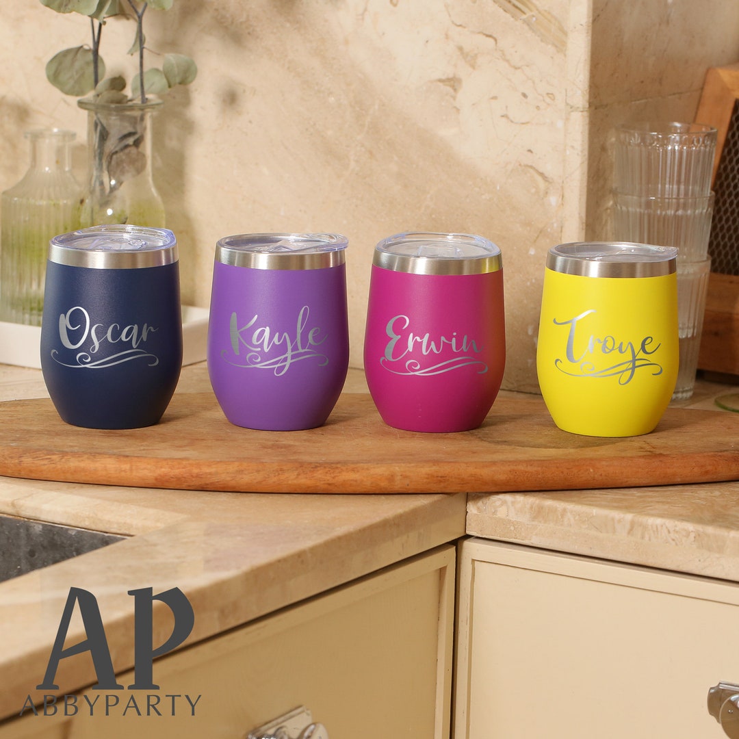 Custom 12oz Engraved Coffee Cup, Simple Cup Tumbler,personalized Name ...