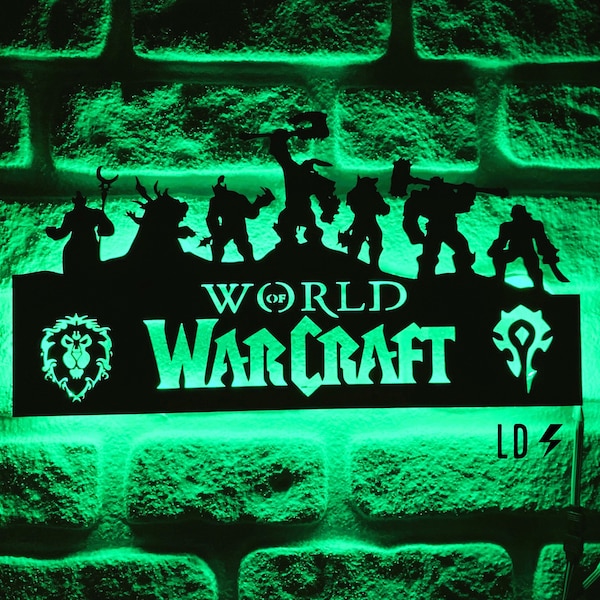 World of Warcraft Lighted Sign - Etsy