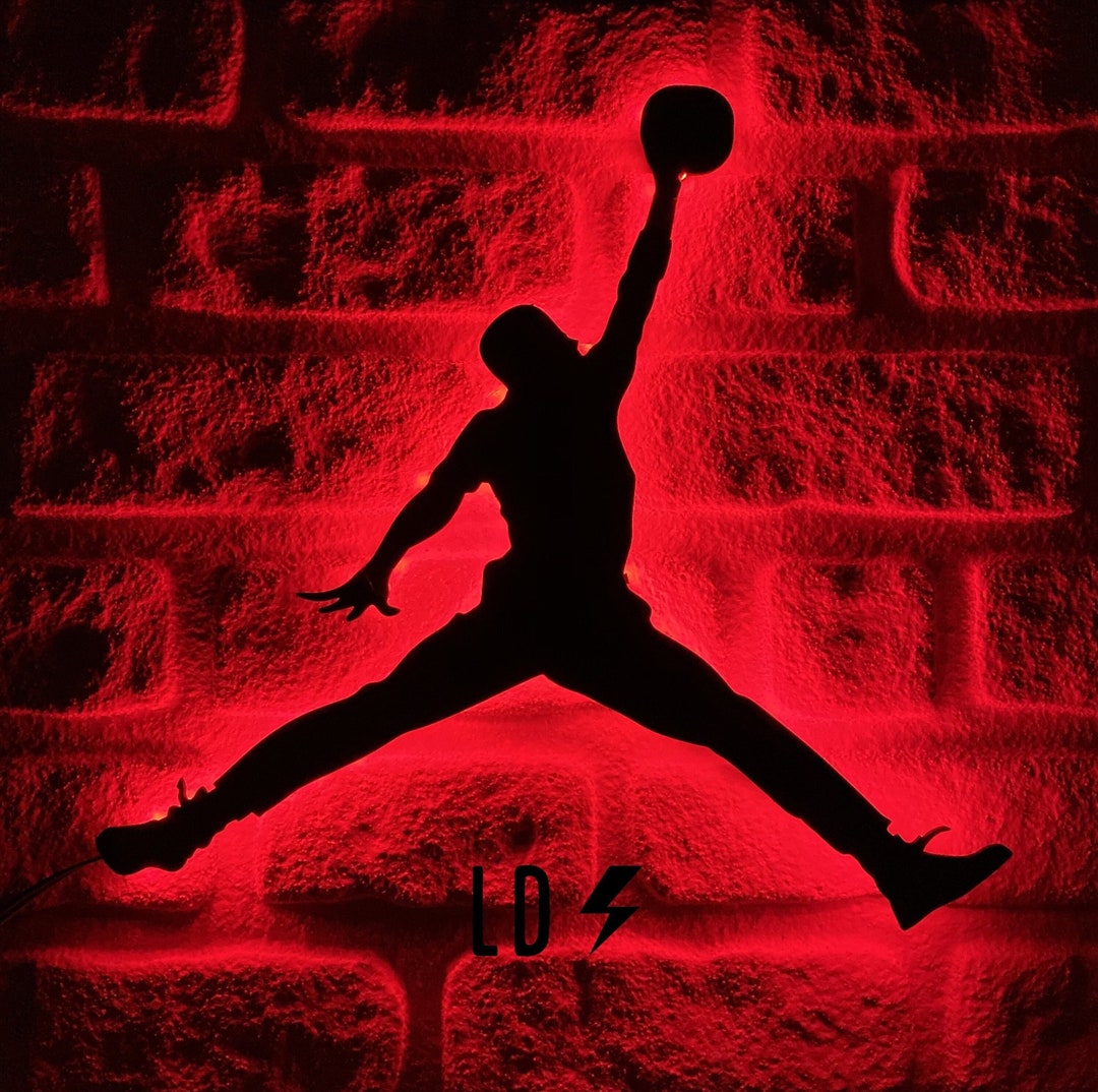 Michael Jordan Led Light Wall Sign, Air Jordan, Basketball Player Gift ...