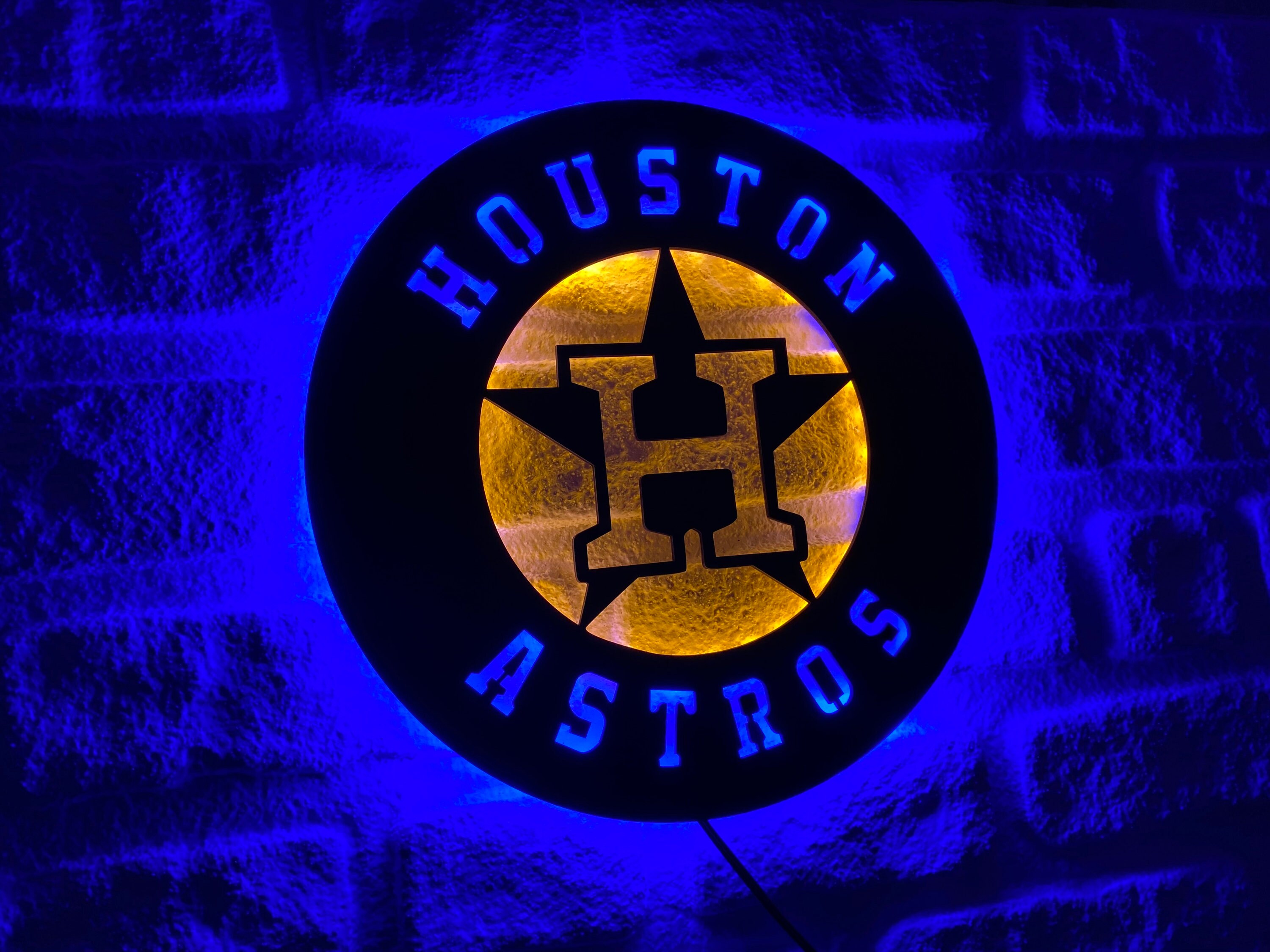 Houston Astros Led Sign, Major League Baseball Team Logo Decor, Houston ...