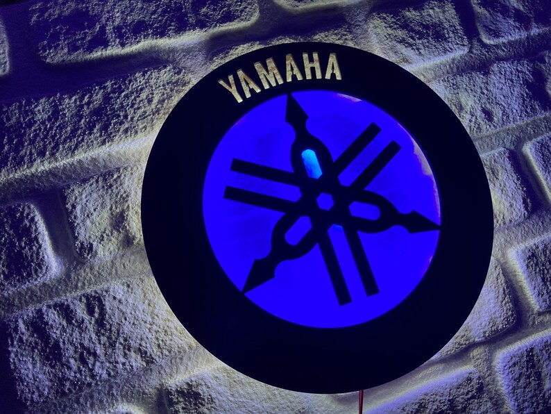 YAMAHA, Yamaha Motorcycles Led Sign, Garage Decor, Wall Decor, Yamaha ...