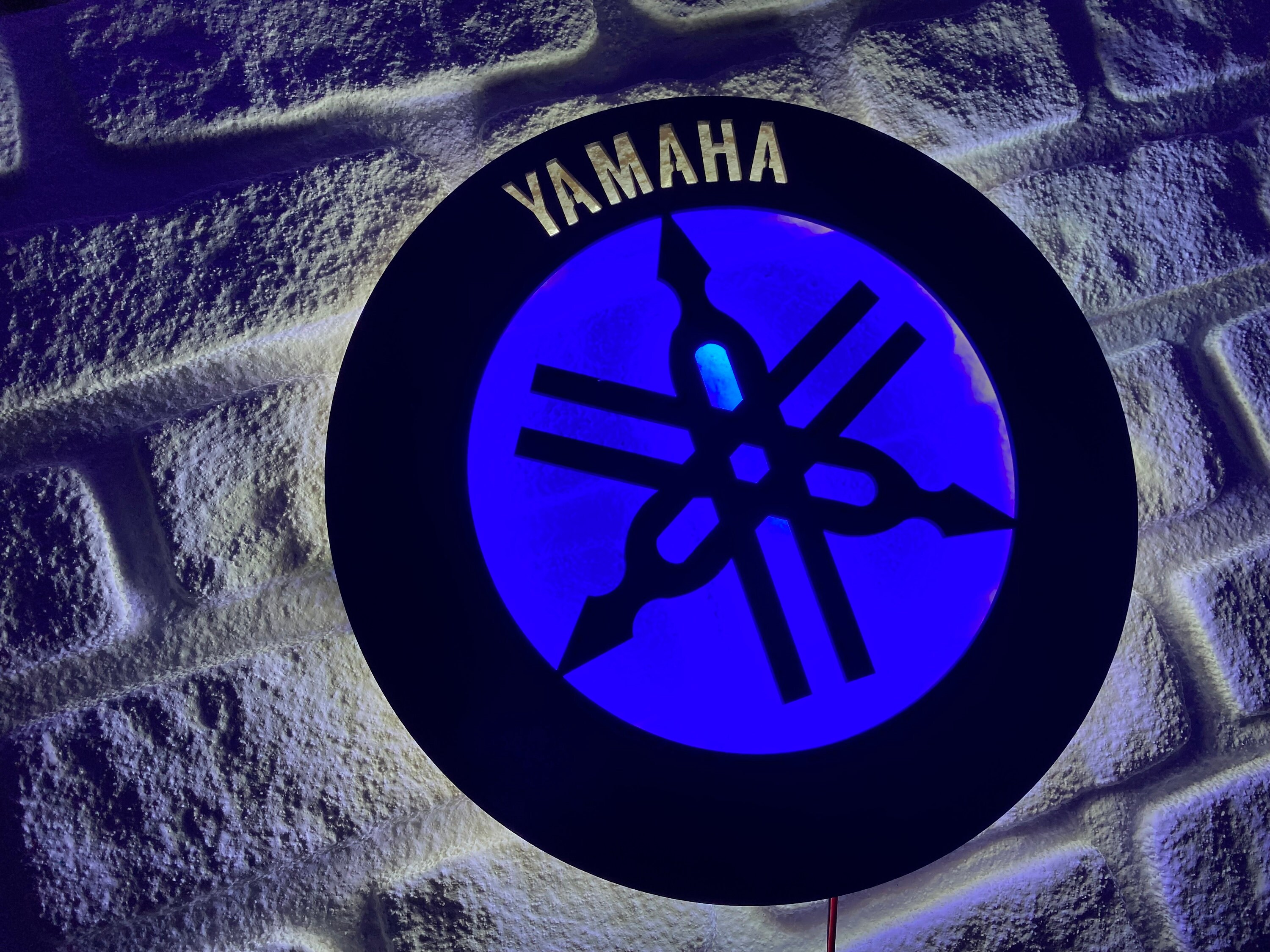 YAMAHA, Yamaha Motorcycles Led Sign, Garage Decor, Wall Decor, Yamaha ...