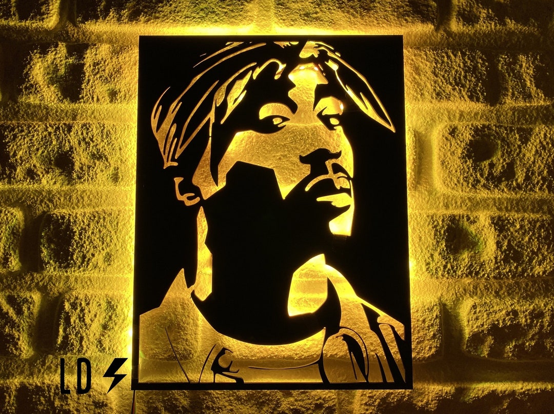 Tupac Shakur Led Sign Thug Life Tupac Wall Art Tupac Decor - Etsy