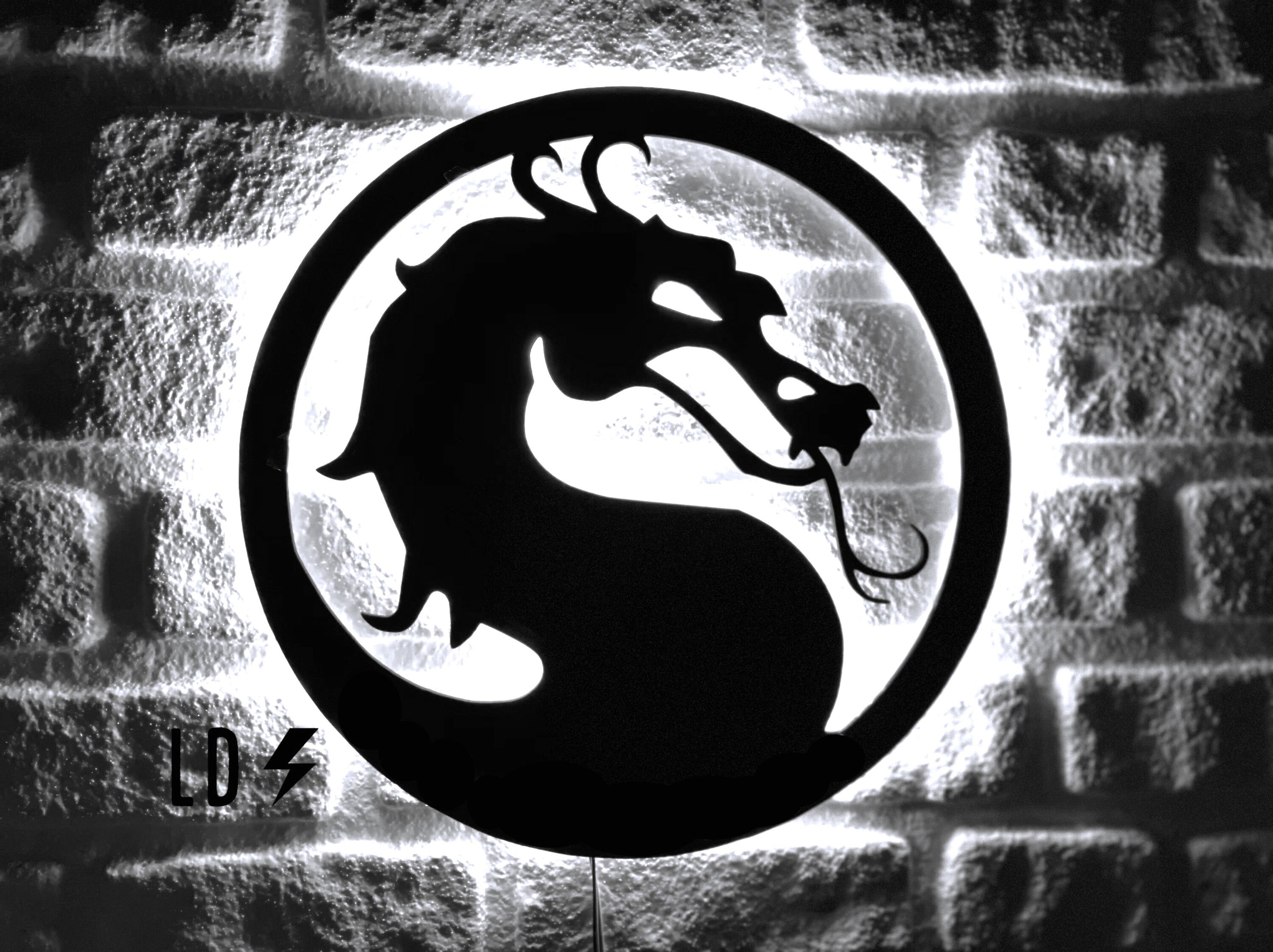Mortal Combat Led Sign Dragon Decor Mortal Kombat Lighted up - Etsy