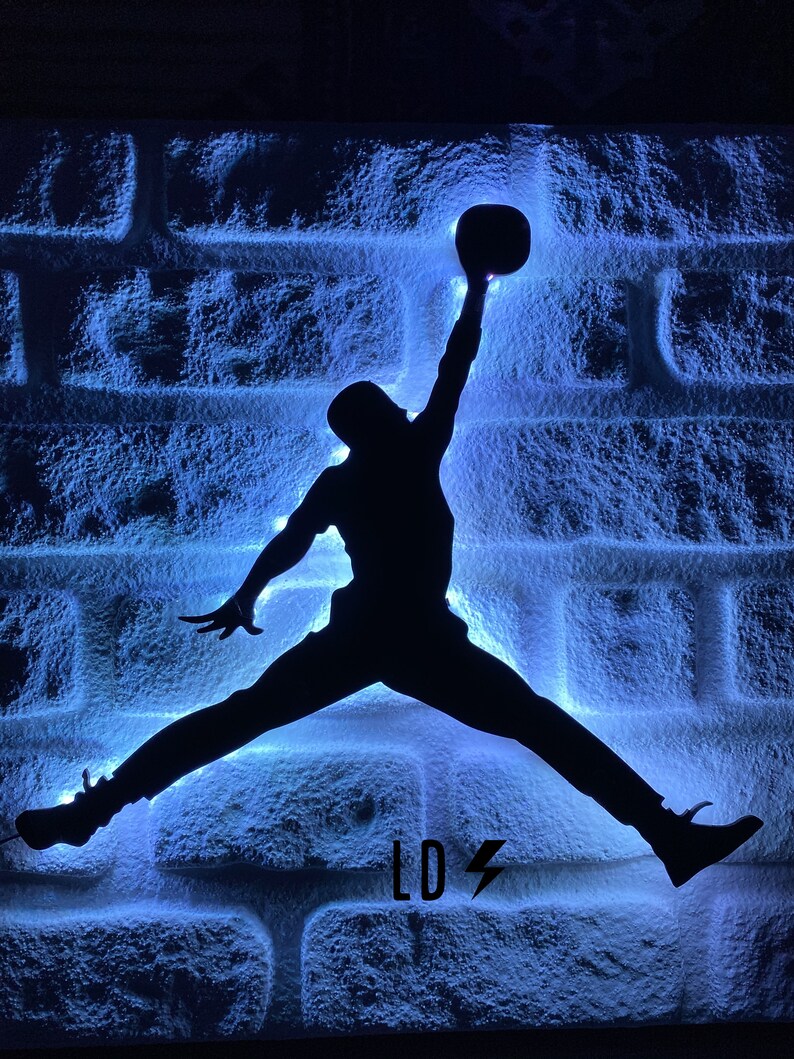 Michael Jordan Led Light Wall Sign, Air Jordan, Basketball Player Gift ...