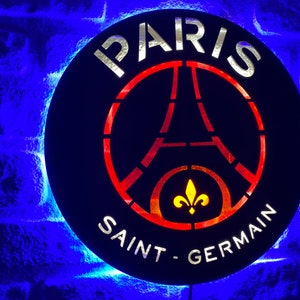 Paris Saint-germain FC Logo Led Sign, Football Team Neon Sign, Ligue 1 ...