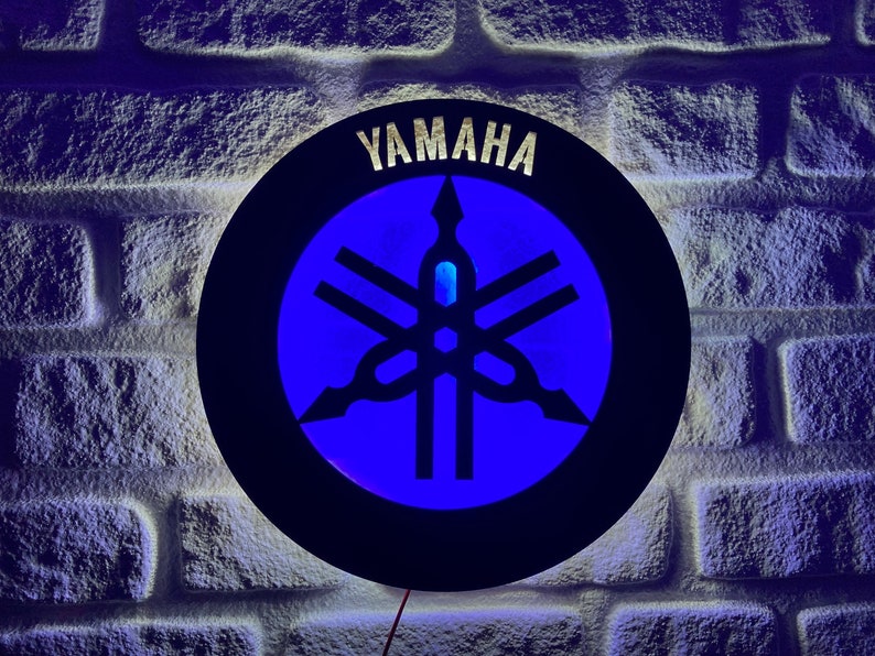 YAMAHA, Yamaha Motorcycles Led Sign, Garage Decor, Wall Decor, Yamaha ...