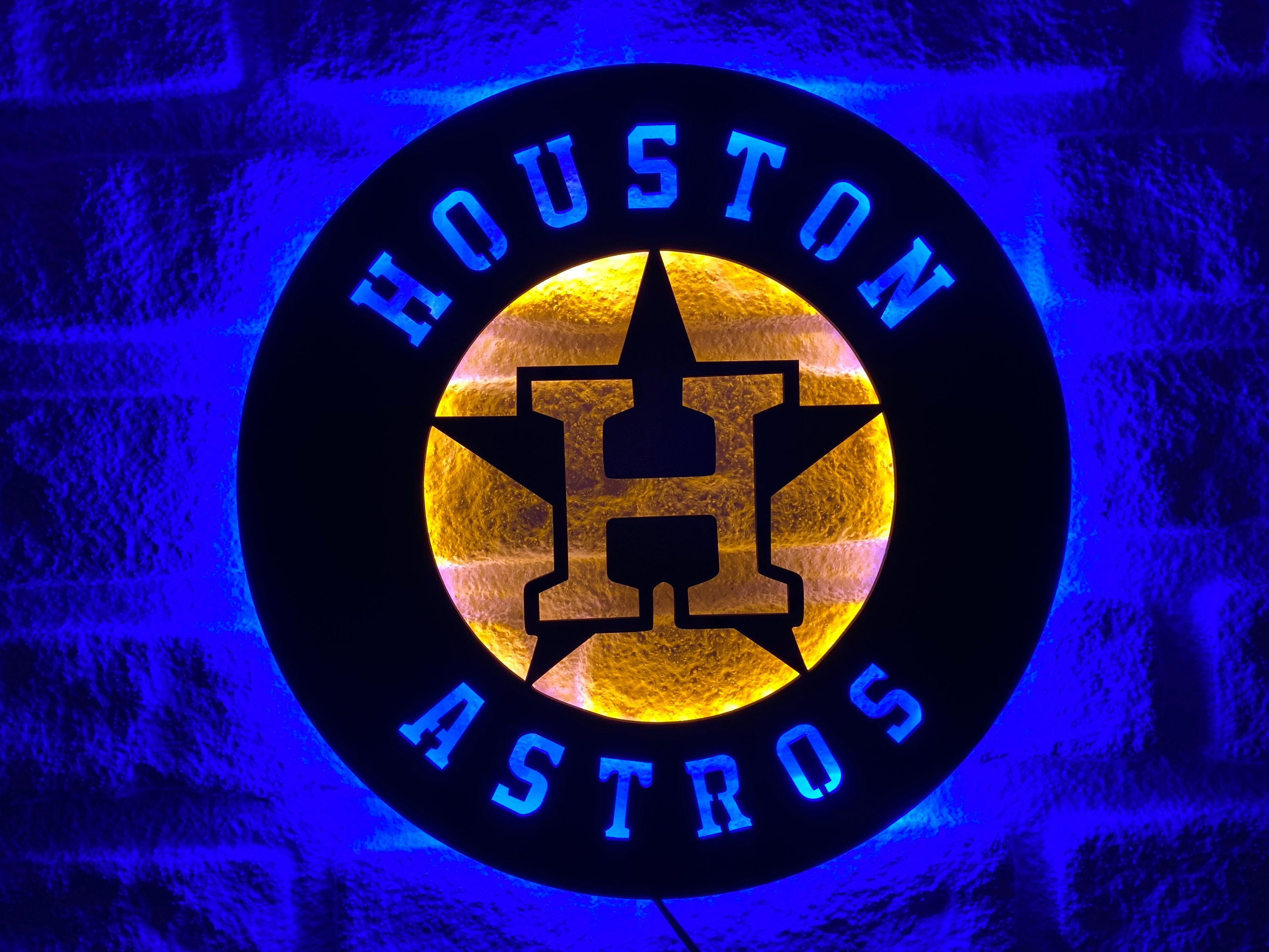 Houston Astros Led Sign, Major League Baseball Team Logo Decor, Houston ...