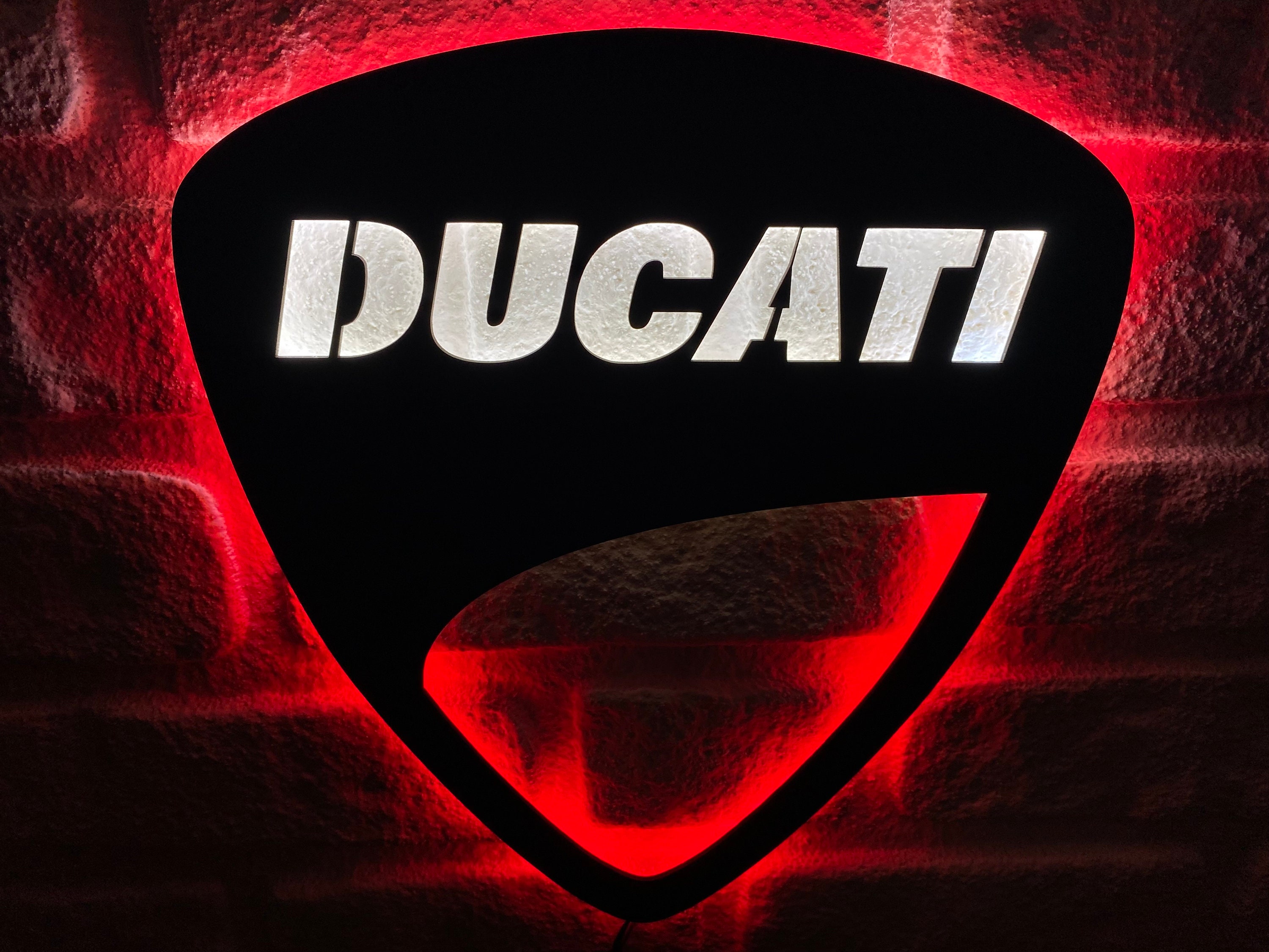 Ducati Led Sign, Motorcycle Led Sign, Ducati Logo, Ducati Garage Wall ...