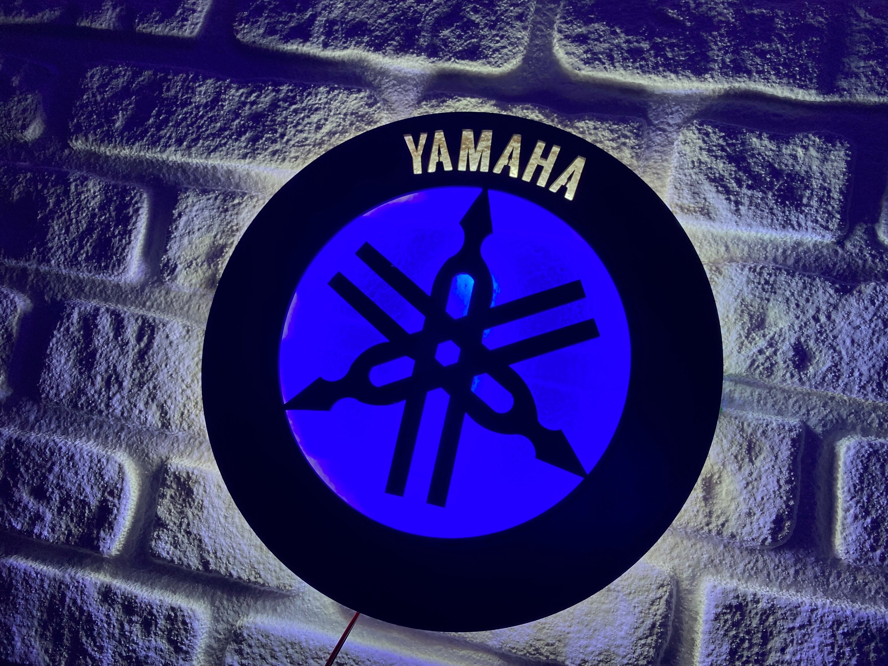 YAMAHA, Yamaha Motorcycles Led Sign, Garage Decor, Wall Decor, Yamaha ...