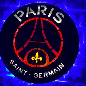 Paris Saint-germain FC Logo Led Sign, Football Team Neon Sign, Ligue 1 ...