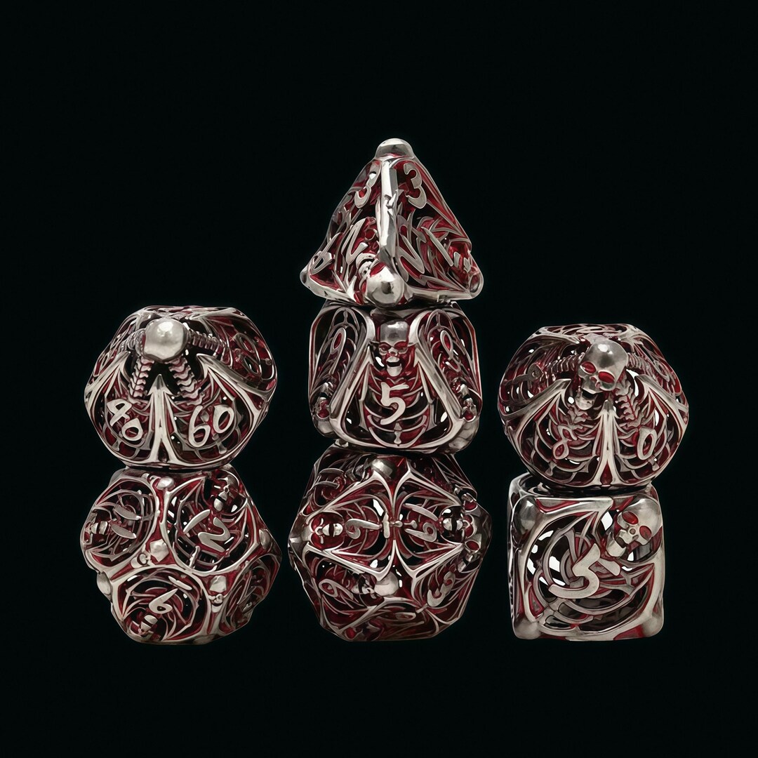 Skull Dice, Skeleton Dice, Astronomy, Medium Bone Dice With Black Dot ...