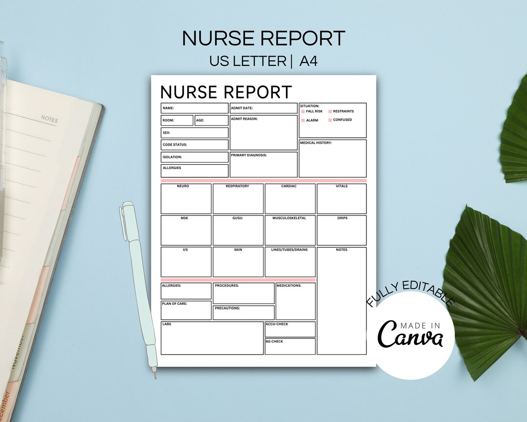 SBAR Nurse Report Sheet, SBAR Nursing Report, Nursing Care Plan, Nurse ...
