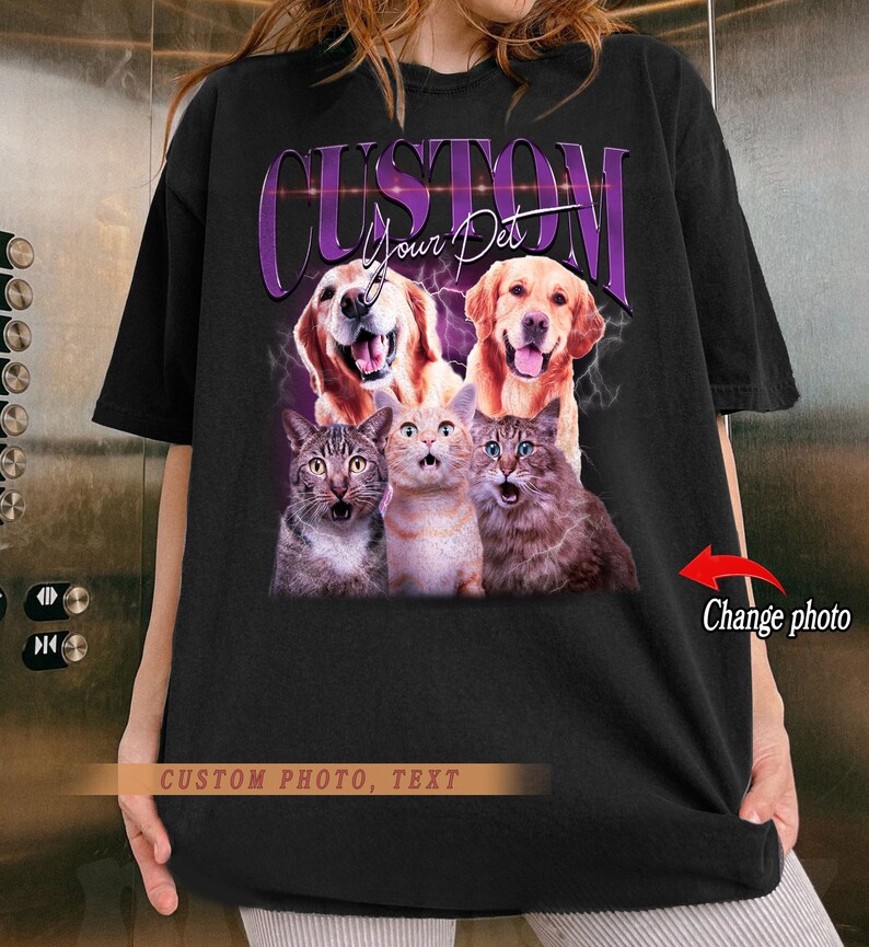 CUSTOM DOG CAT Bootleg Shirt Custom Dog Pet Tee Custom Dog - Etsy UK