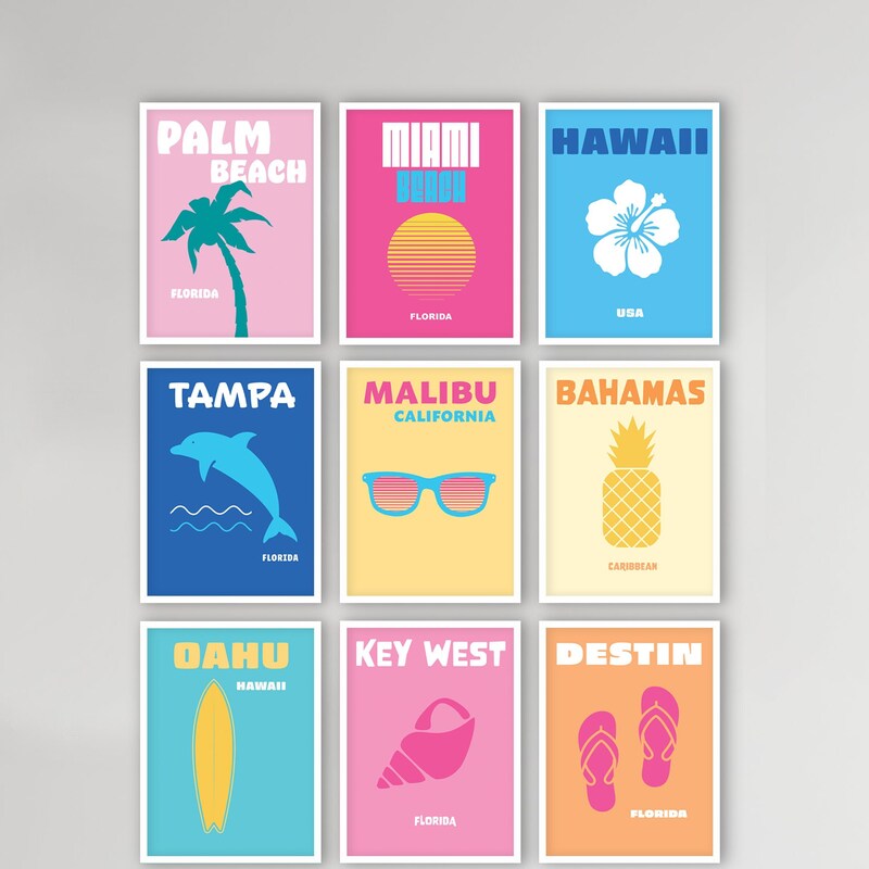 Preppy Posters Prints - Etsy