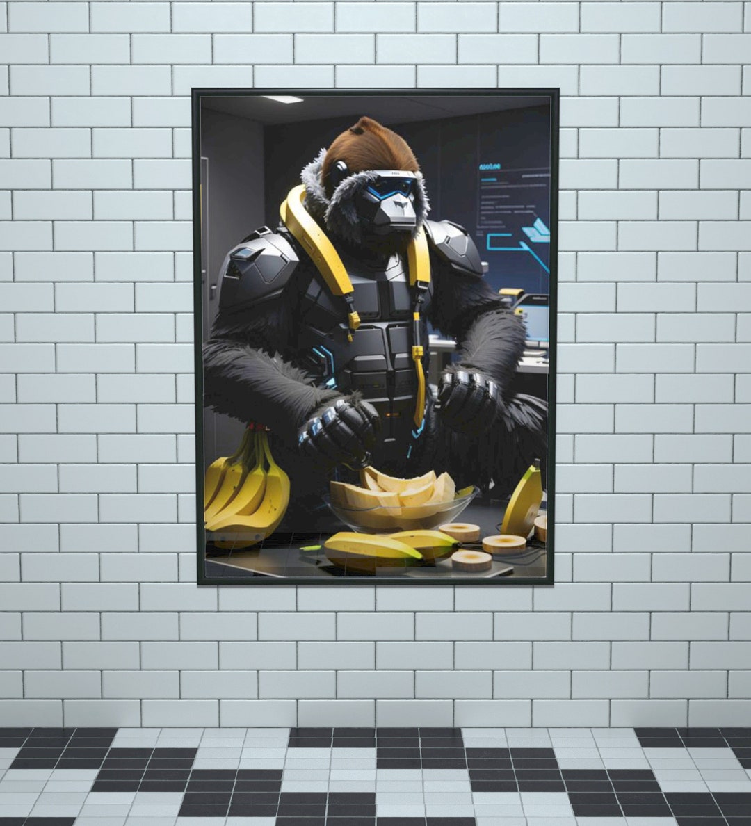 Cybergorilla Prepares Bananas. - Etsy