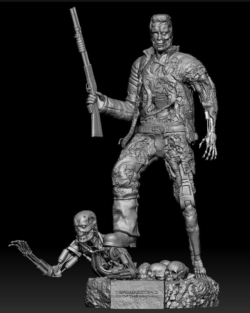 Terminator 3 T-800 3D Resin Model Kit Statue - Etsy