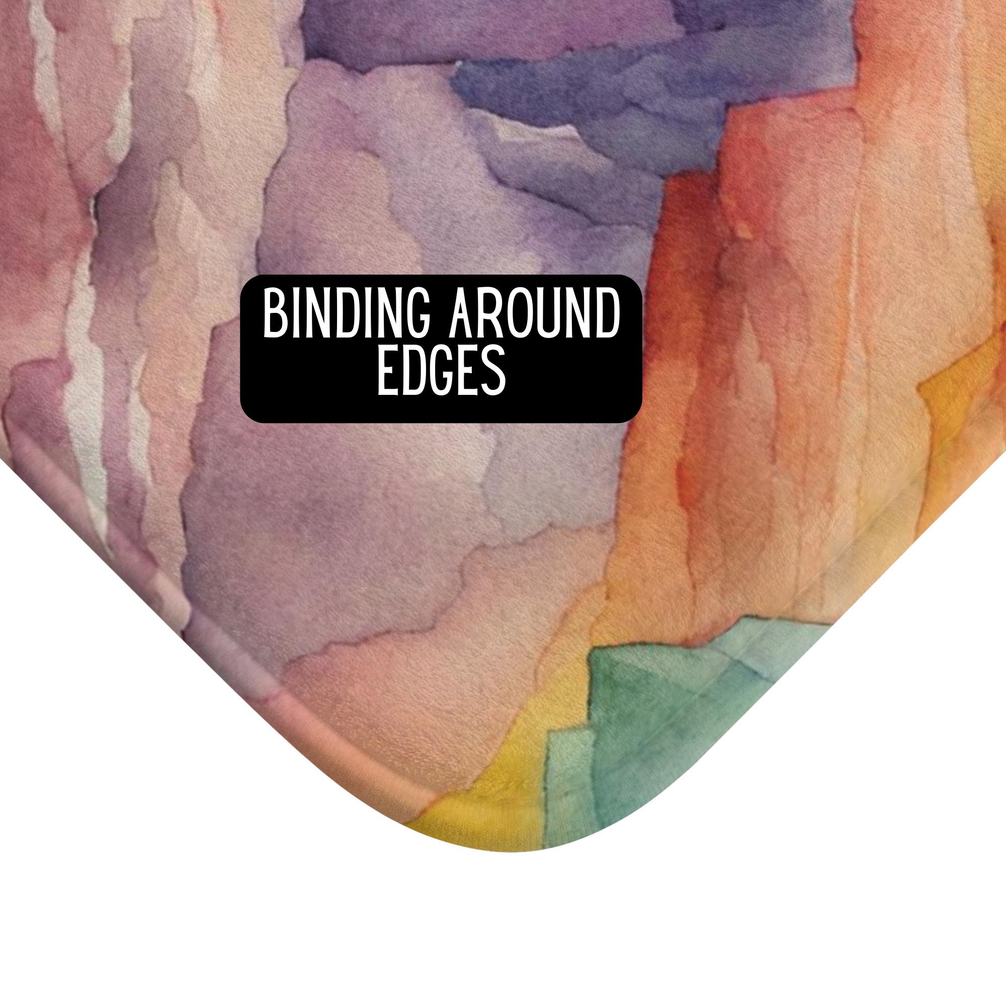 Watercolor Rainbow Mountain Range Microfiber Bath Mat - Etsy