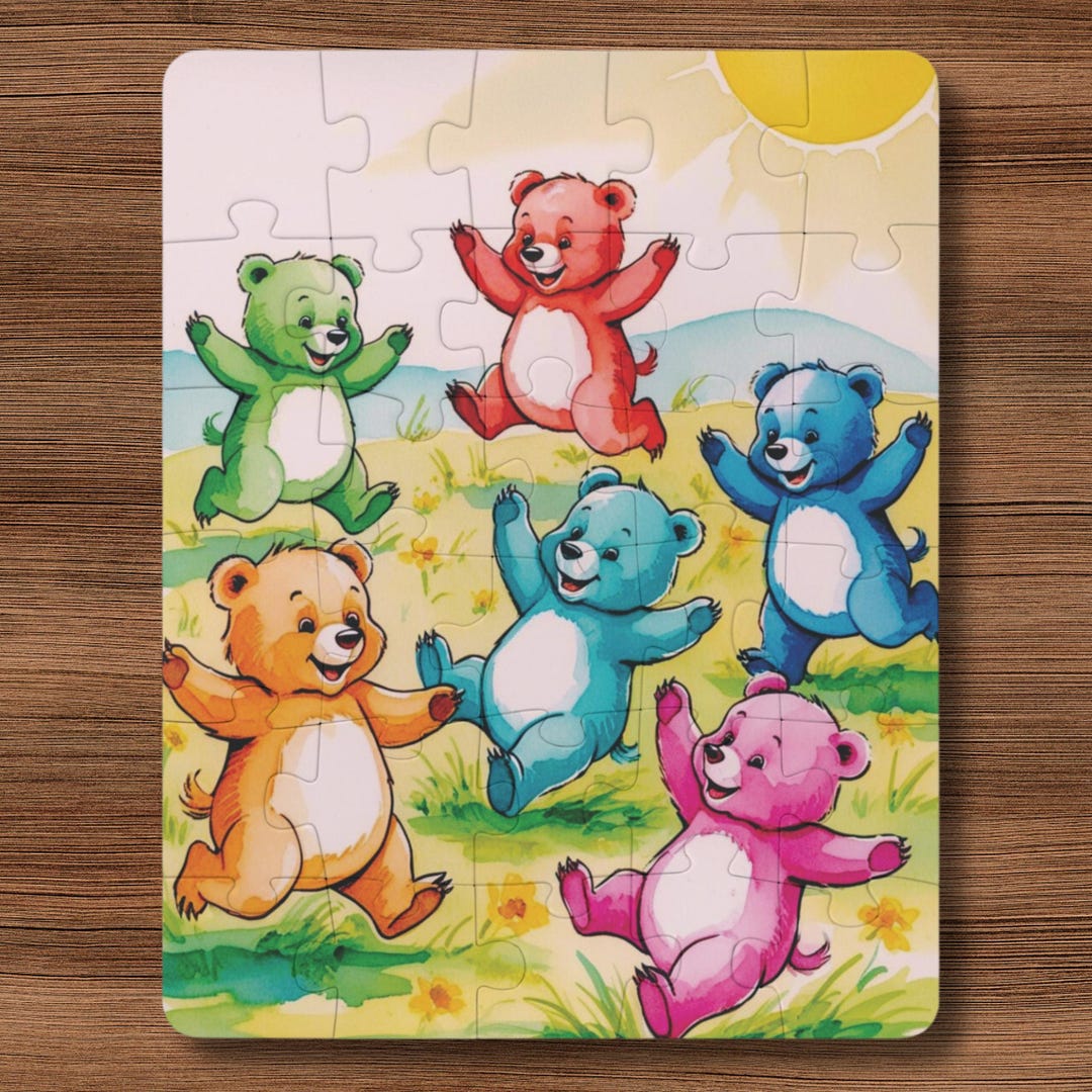 Colorful Bears Puzzle, 90s Retro Jigsaw Toy, 30-piece - Etsy