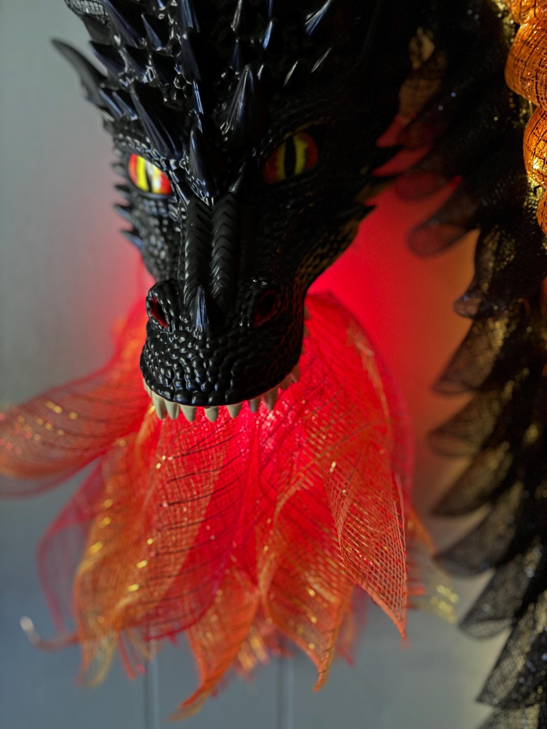 Ex Large Swag Fire Breathing Dragon Wreath - Etsy