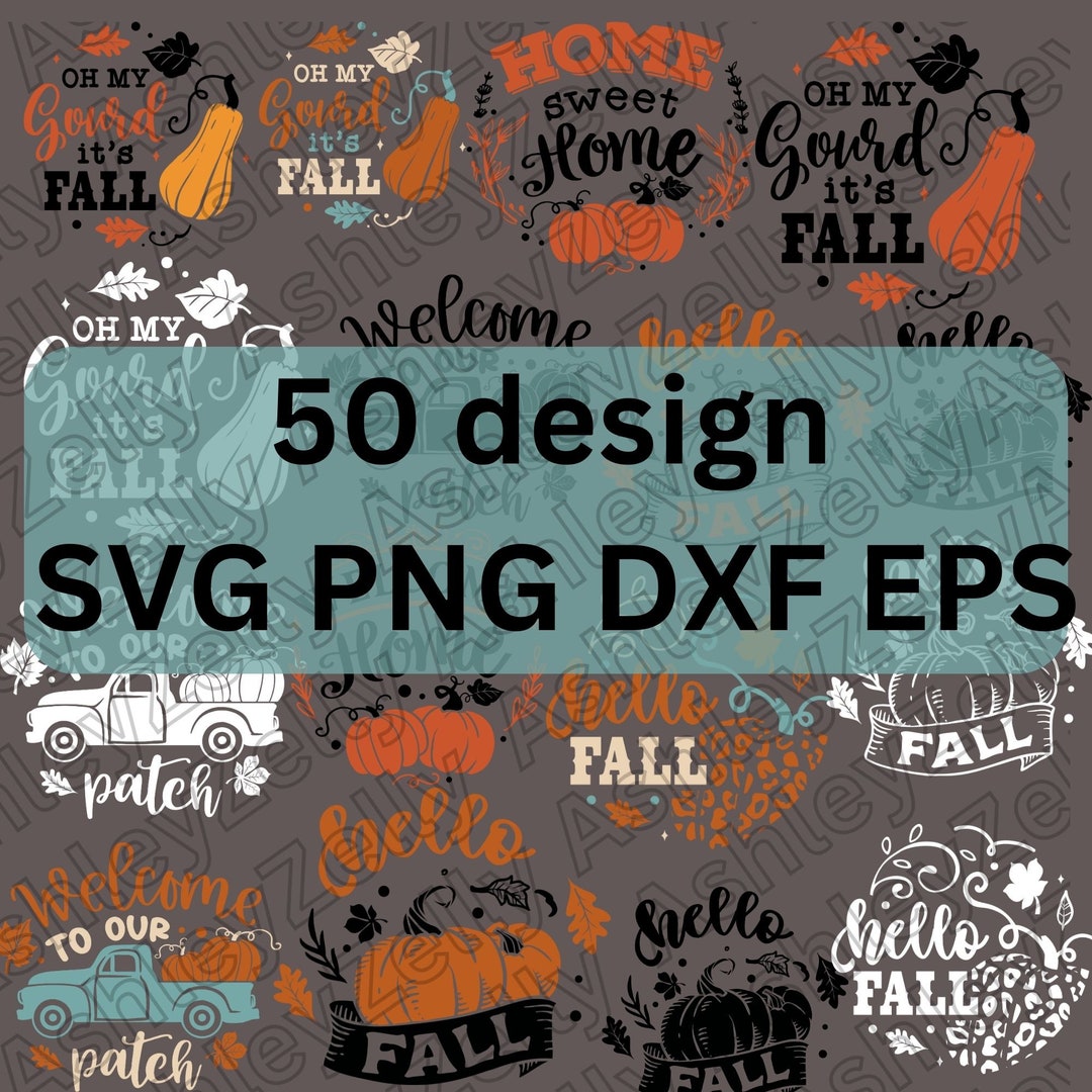 Fall Round Sign Svg Bundle Autumn Door Hanger Bundle Svg - Etsy