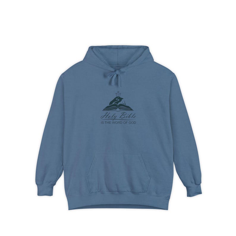 Bible and Golgotha Icon Holy Bible Unisex Garment-dyed Hoodie ...