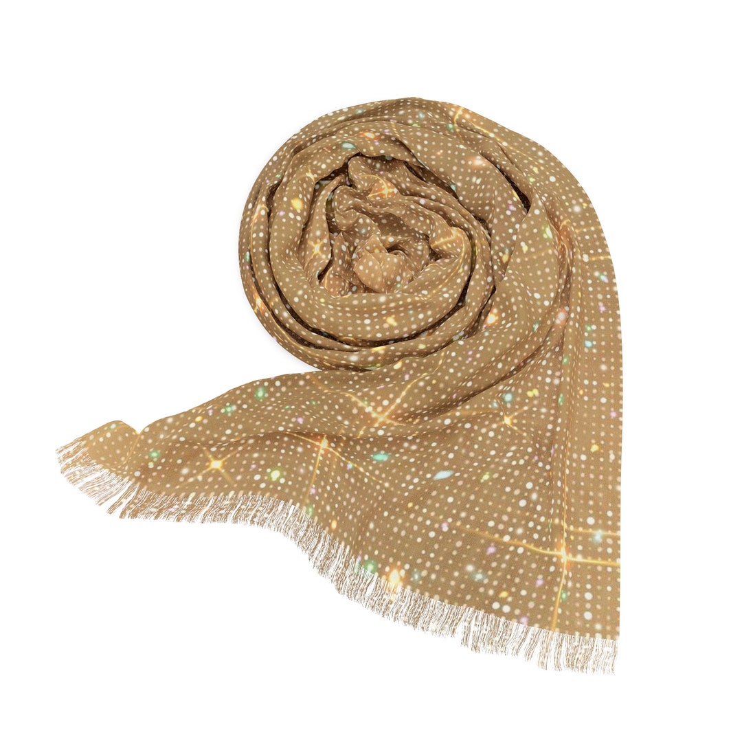 Bedazzle in Gold: Glitter Light Scarf for a Sparkling Statement - Etsy