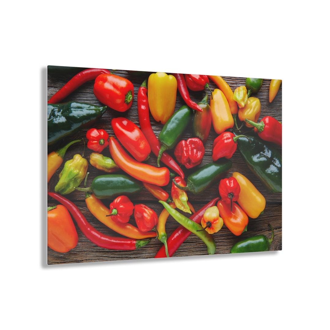 Mexican Hot Chili Peppers Acrylic Print | Spicy Kitchen Decor - Etsy