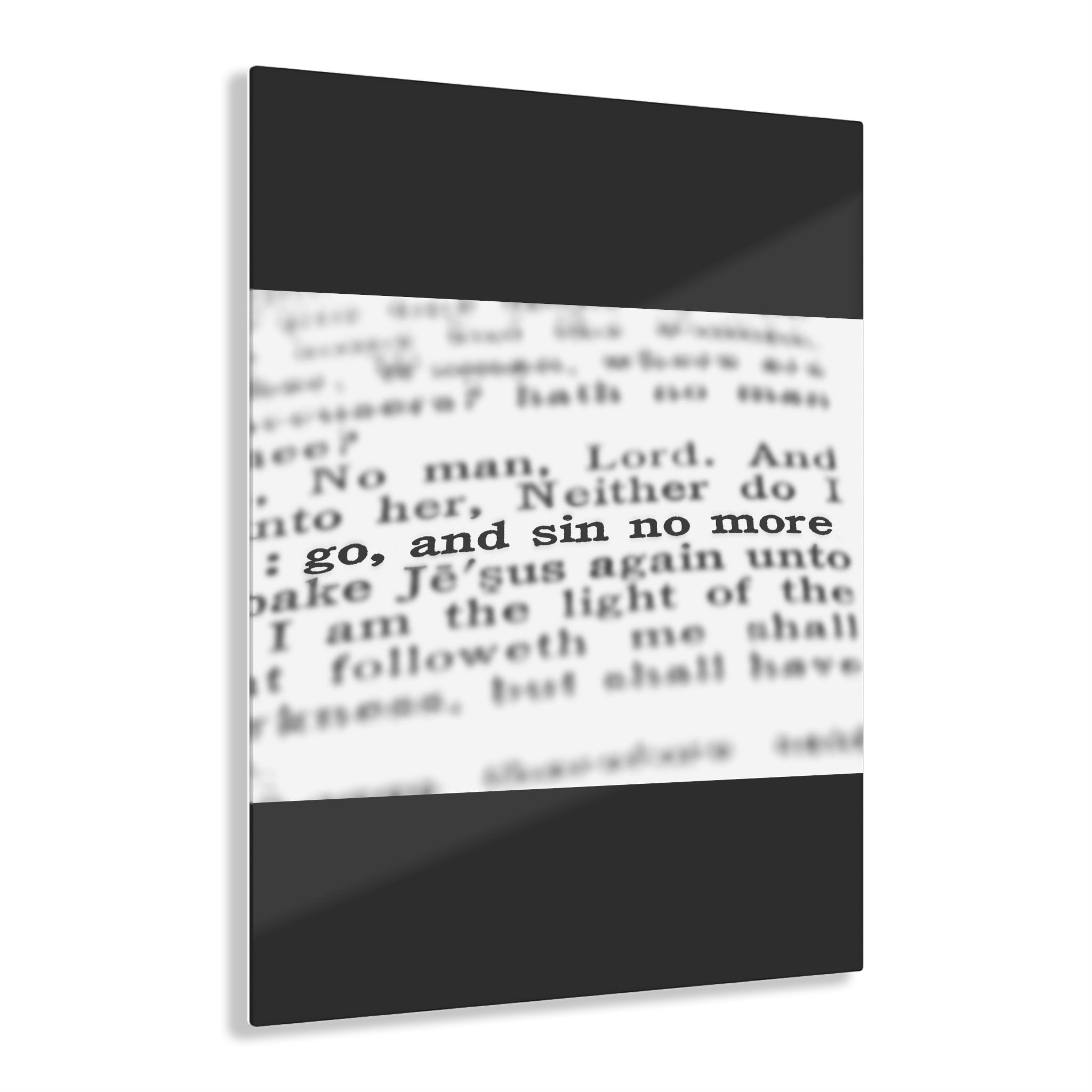 Jesus Quote 'go and Sin No More' Acrylic Print | Bible Verse Wall Art ...