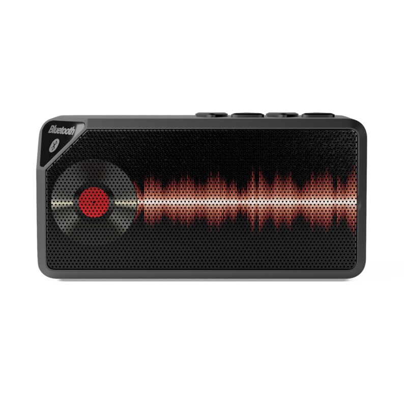 Red Sound Wave Album Jabba Bluetooth Speaker | Portable Wireless ...