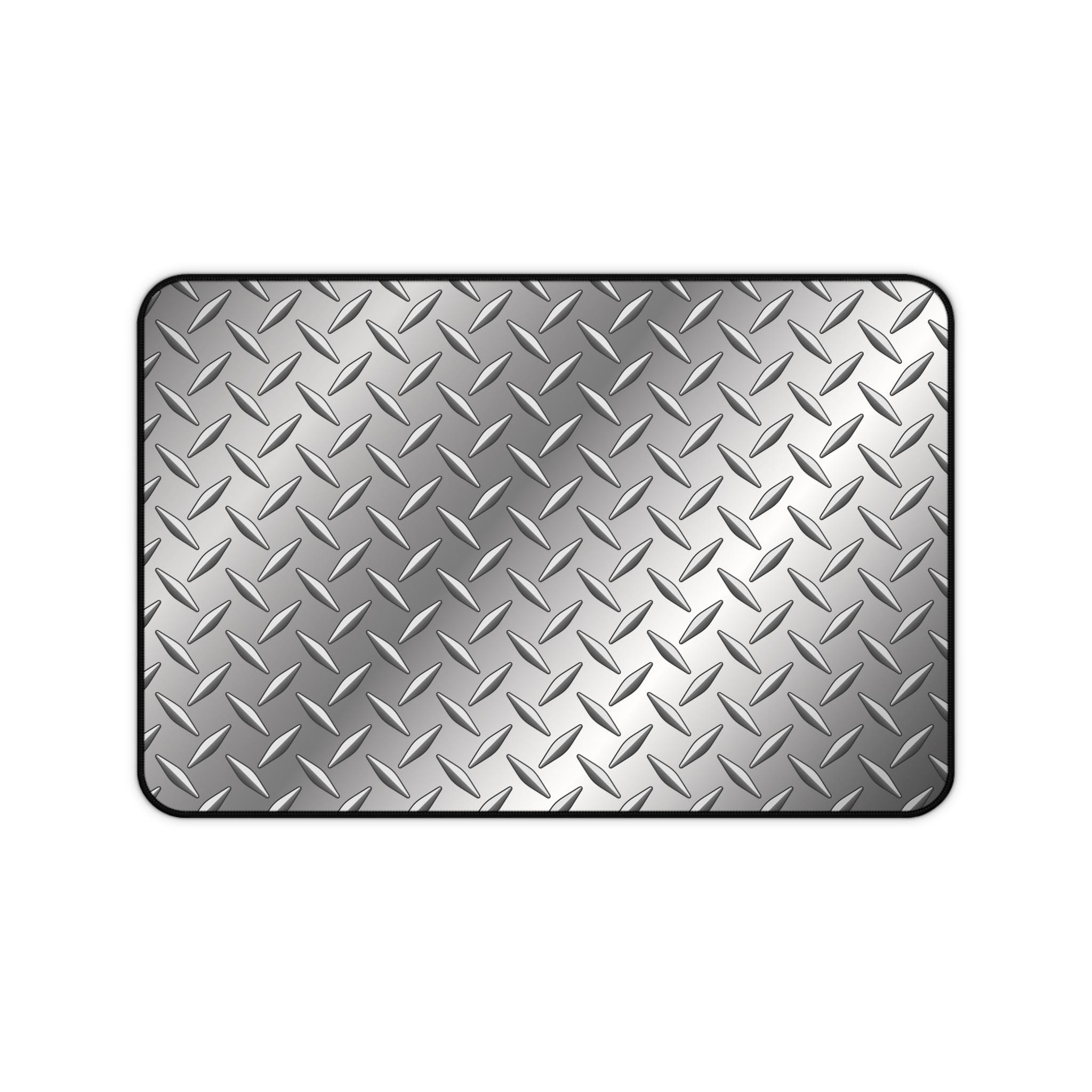 Diamond Steel Plate Design Desk Mat | Industrial-style Desk Accessory ...