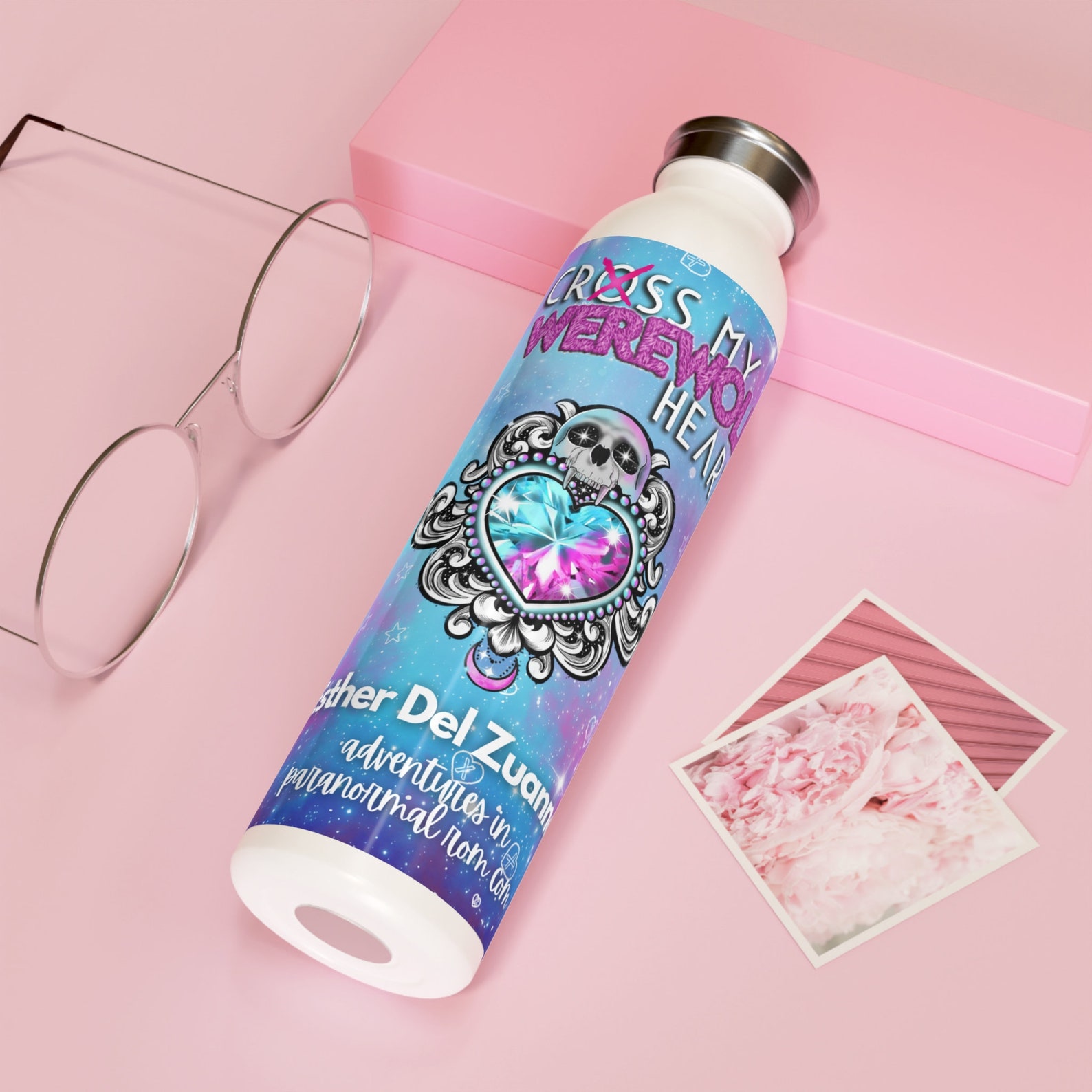 Cross My Werewolf Heart Slim Water Bottle - Etsy