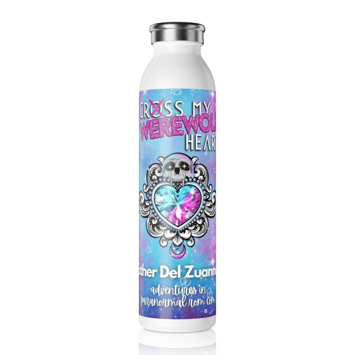 Cross My Werewolf Heart Slim Water Bottle - Etsy