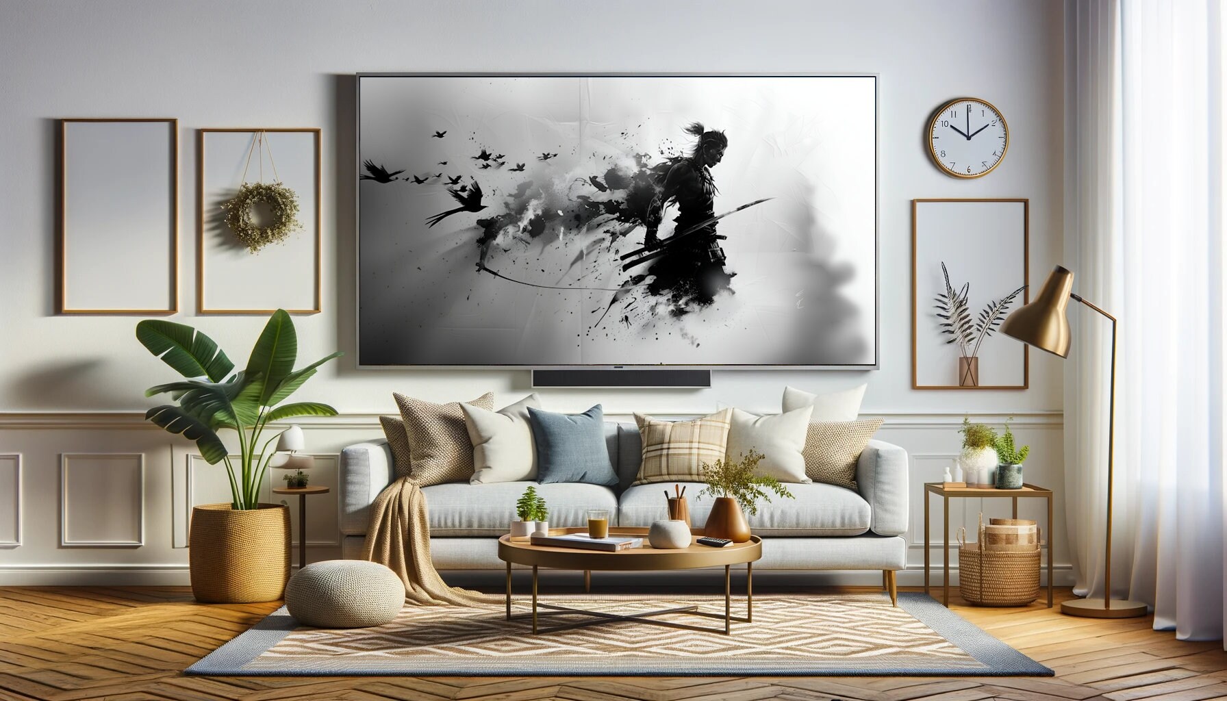 Japanese Painting Frame TV Art Instant Download, Vintage Painting ...