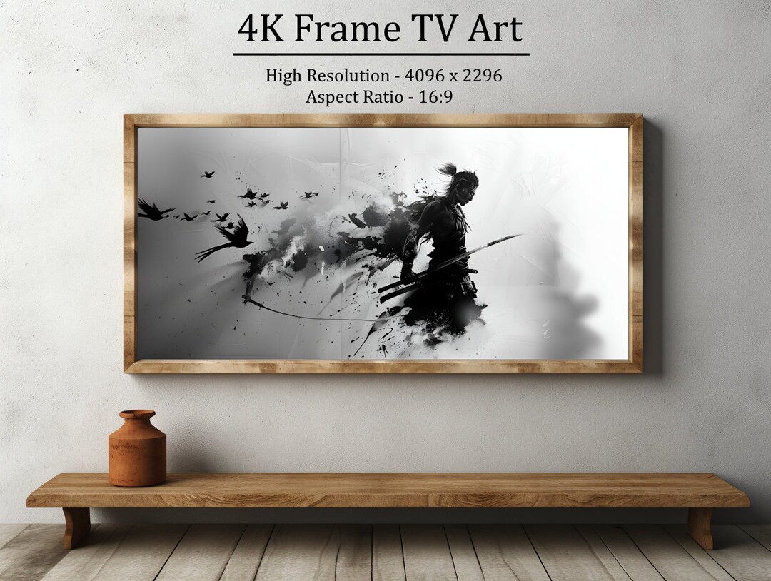 Japanese Painting Frame TV Art Instant Download, Vintage Painting ...