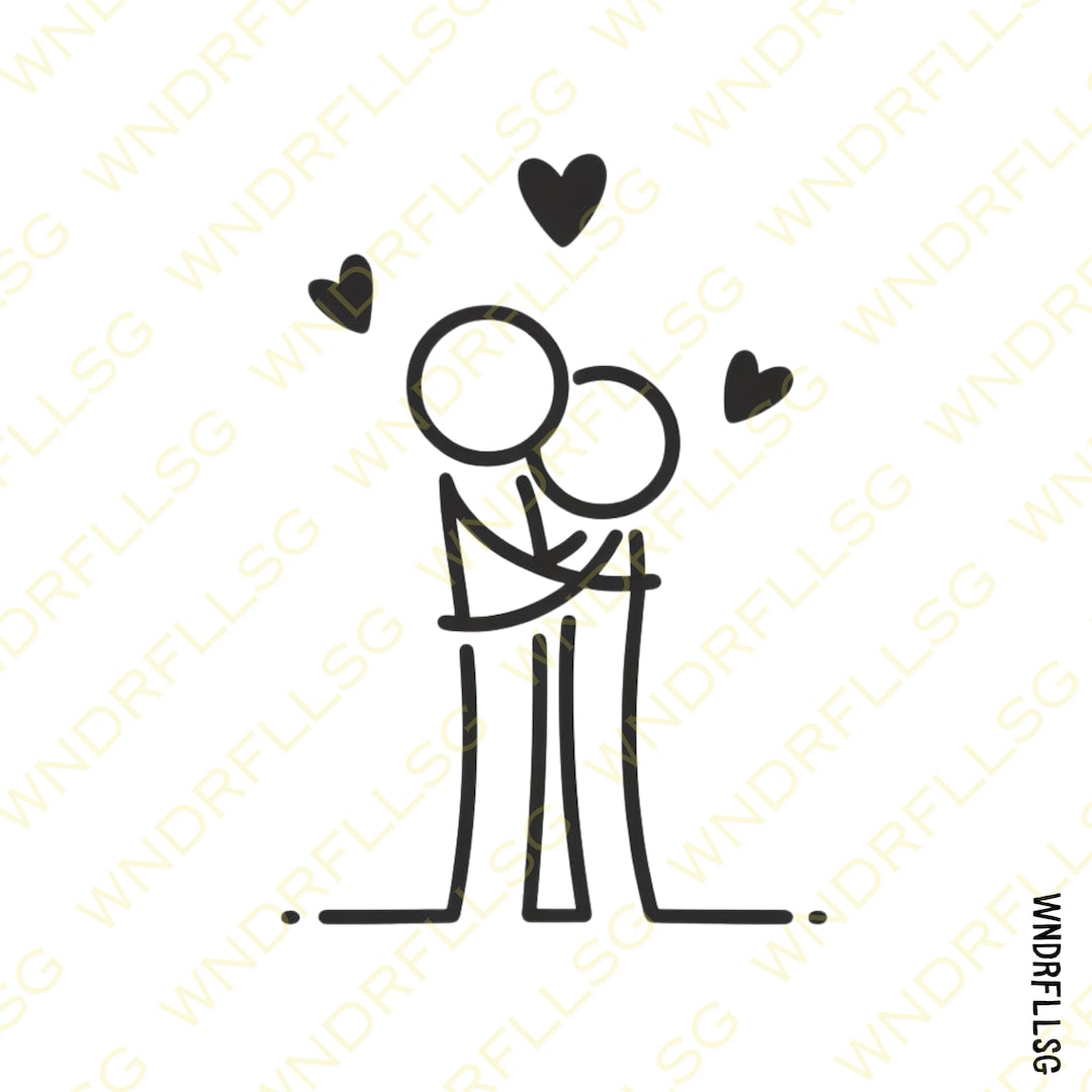 Stickman Couple Svg Valentine Day Svg Couple In Love Svg Cute Love Svg Romantic Svg Couples