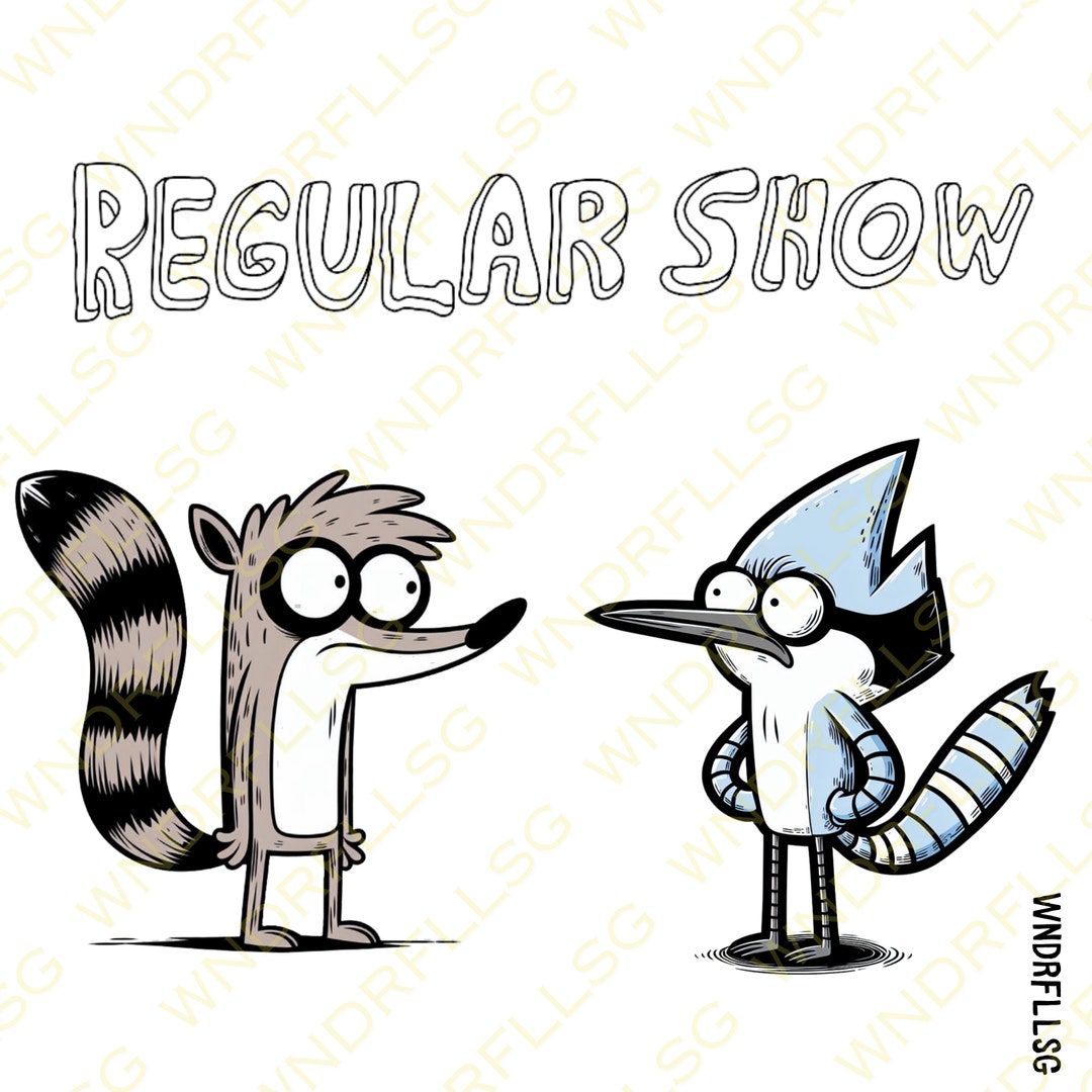 Mordecai and Rigby Svg, Cartoon Svg, Cartoon Png, Cartoon Vector ...