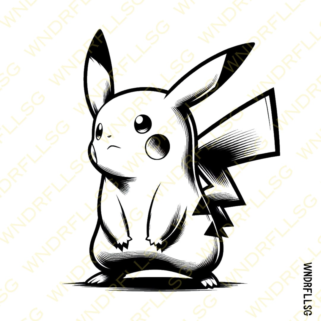 Pikachu Svg, Svg File for Cricut, Pikachu Png, Pokemon Svg, Pikachu ...