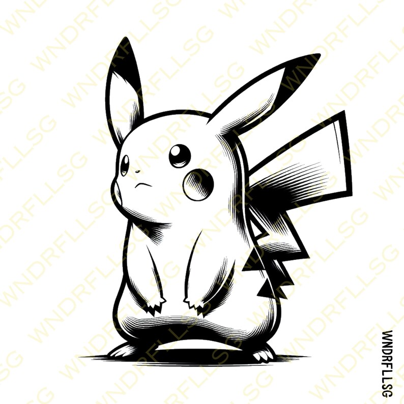 Pikachu Svg, Svg File for Cricut, Pikachu Png, Pokemon Svg, Pikachu ...