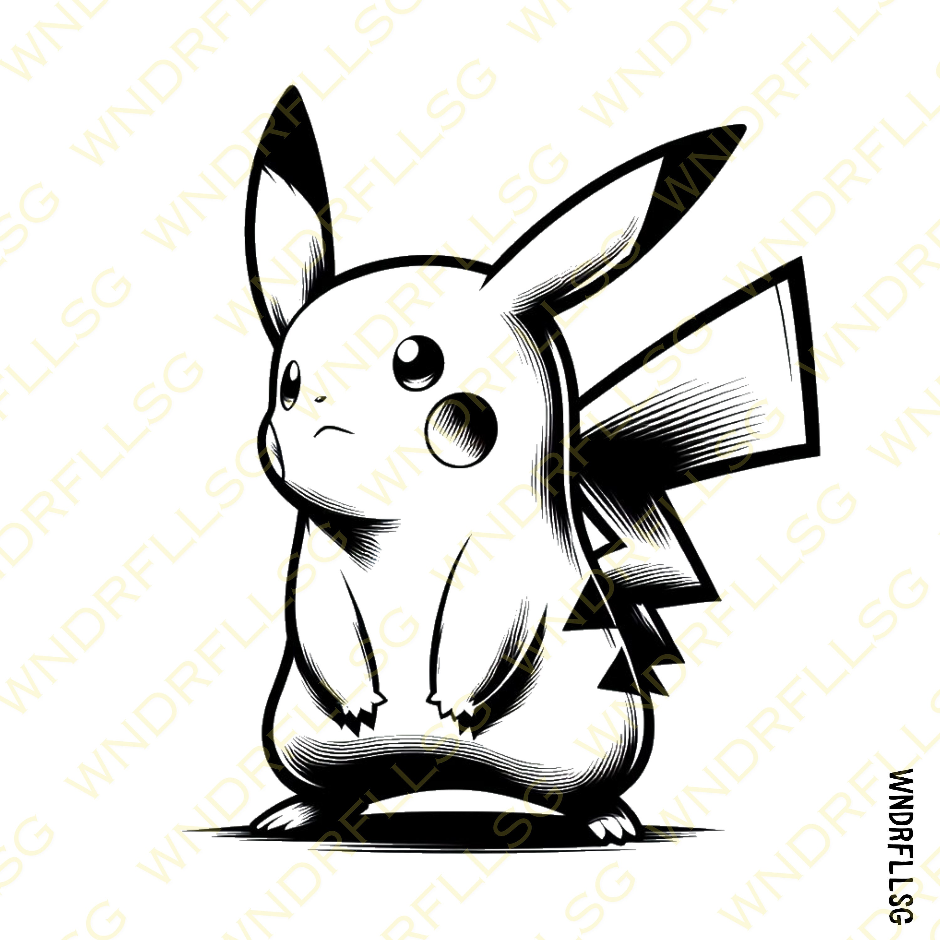 Pikachu Svg, Svg File for Cricut, Pikachu Png, Pokemon Svg, Pikachu ...
