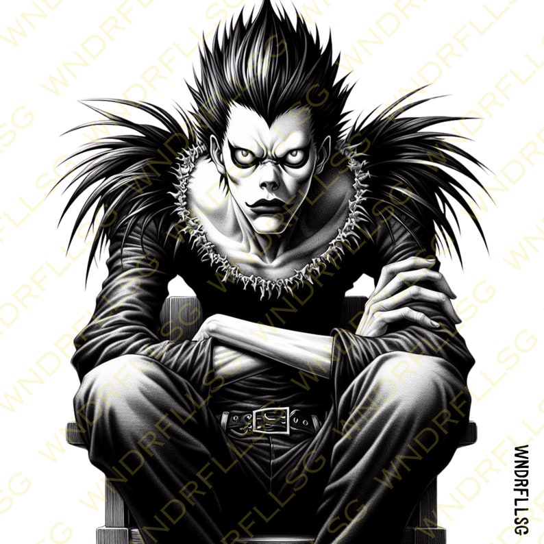 Anime Svg, Ryuk Svg, Death Note Anime Svg, Cool Anime Shirt Png, Anime ...