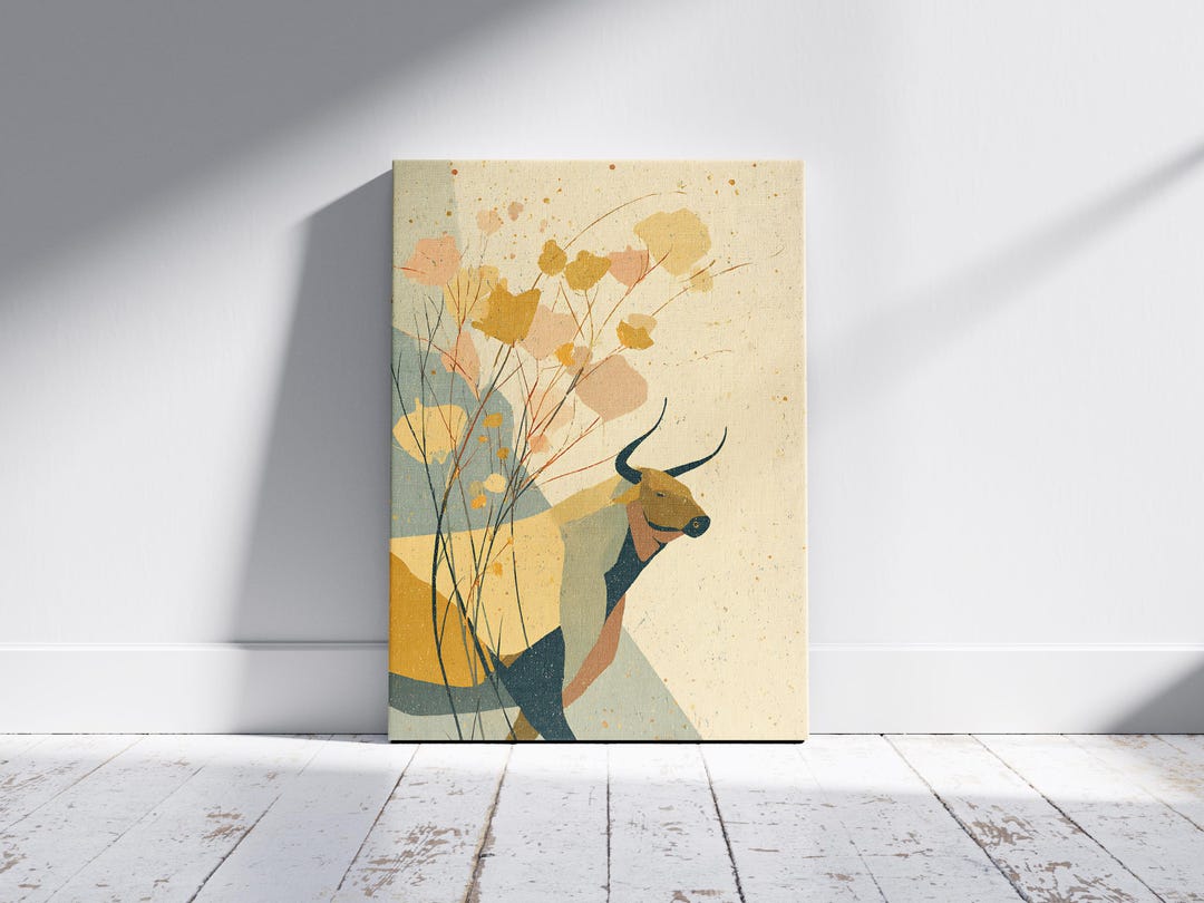 Taurus Zodiac Wall Art | Earth Element Astrology Print | Taurus Symbol ...