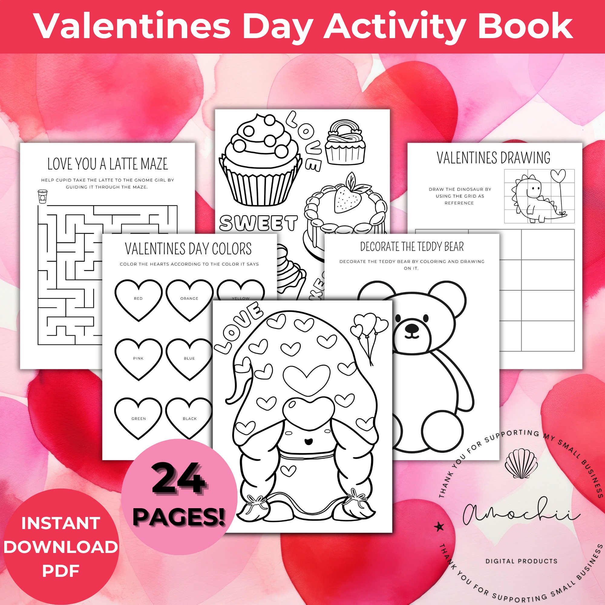 Valentines Preschool Activity Printable, Valentines Party Games ...